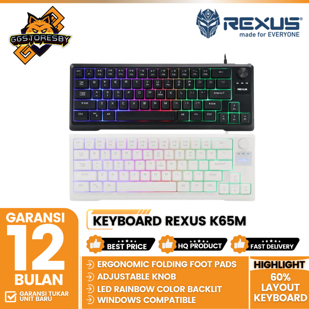 Jual Rexus Battlefire K65M Membrane Gaming Keyboard | Shopee Indonesia
