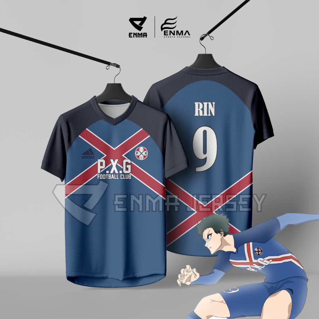 Jual Jersey Anime BlueLock RIN ITOSHI Paris X Gen P.X.G (TIM PXG) Team ...