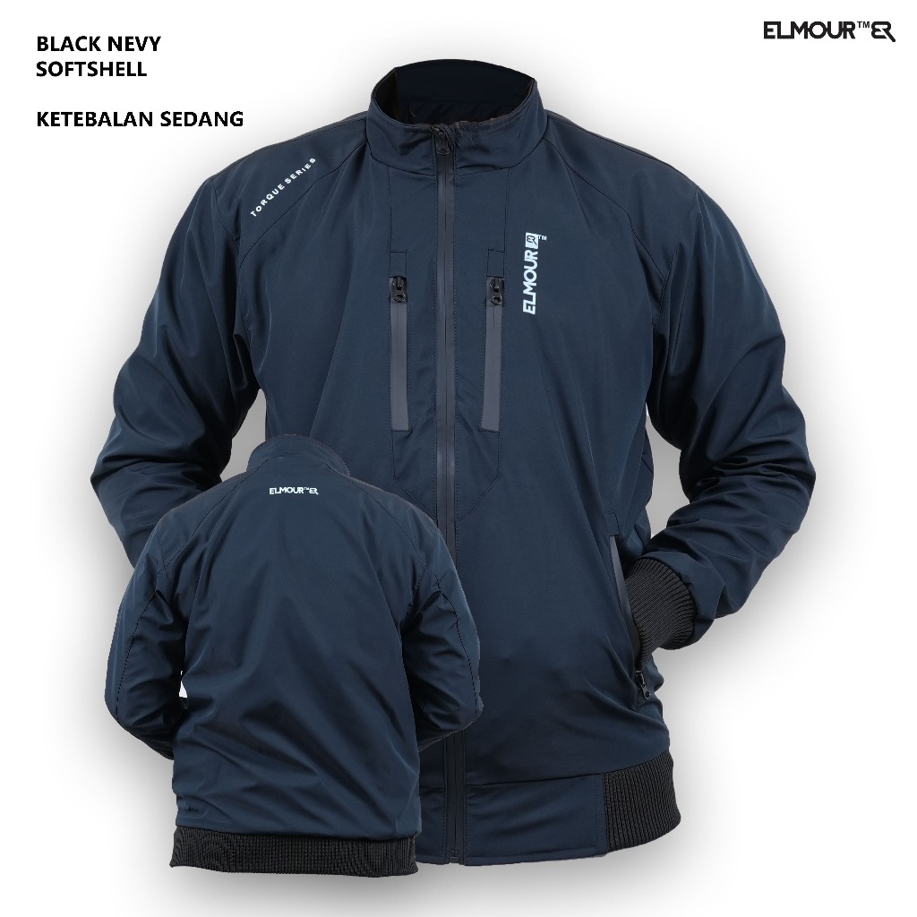 Jual Elmour Jaket Motor Windproof Torque Series Softshell Tahan Air Dan ...