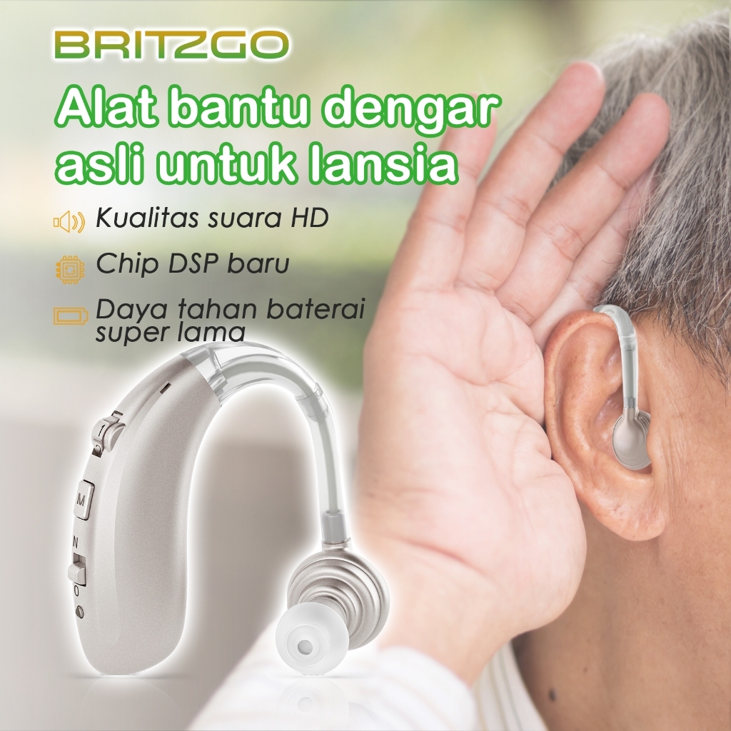 Jual GLORY Rechargeable Alat Dengar Alat Pendengaran Telinga Tuli Orang Tua Original | Shopee ...
