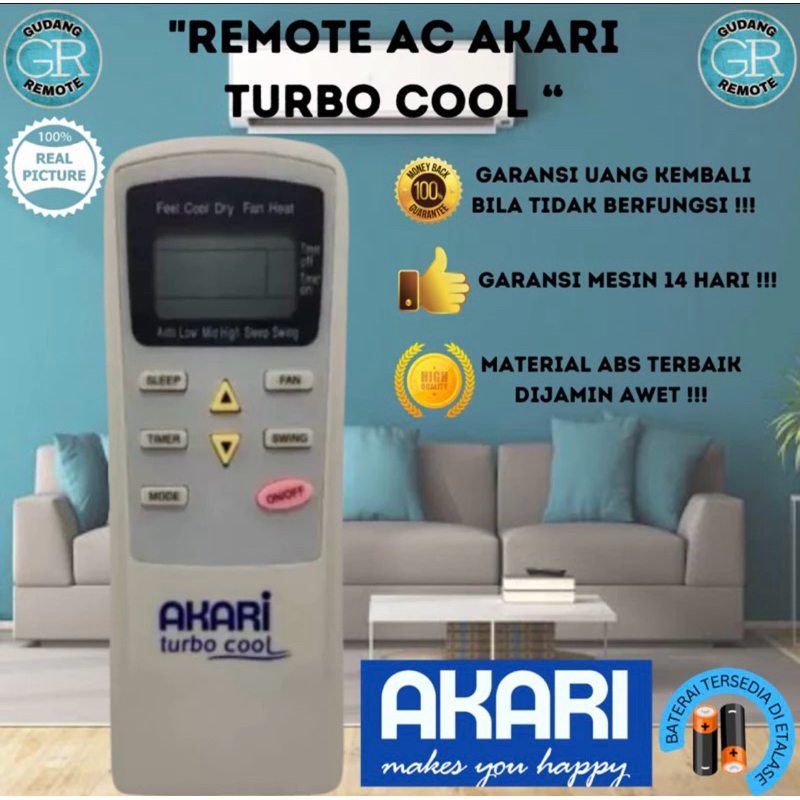 Jual Remot Remote AC Akari Turbo Cool High Quality | Shopee Indonesia