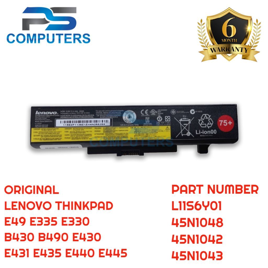 Jual Baterai Lenovo ThinkPad E49 E335 E330 B430 E430 E431 E435 E440 E445 B490 Original | Shopee ...
