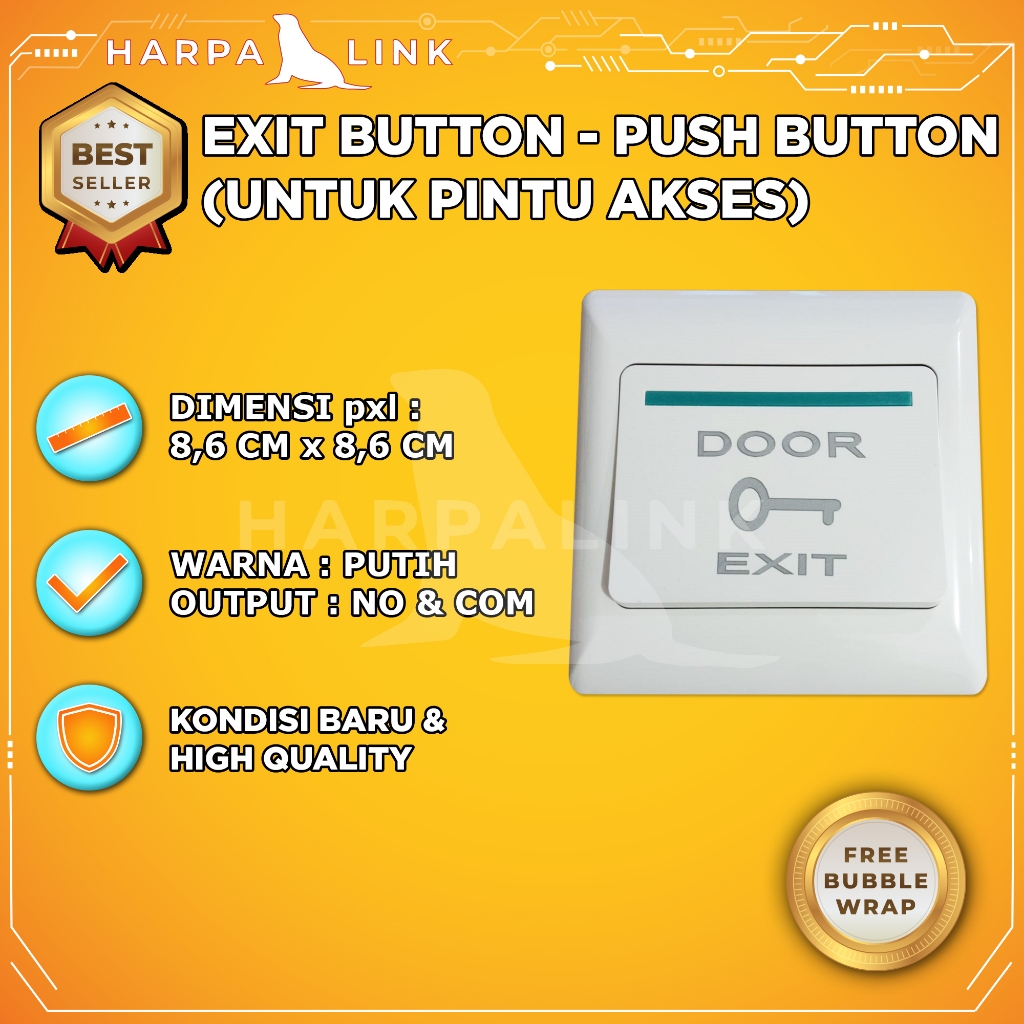Jual Exit Button Plastic / Tombol Akses Lift White / Access Control ...