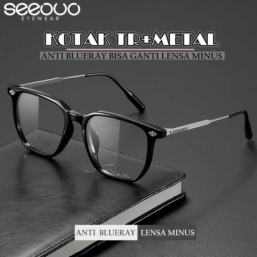 Jual Seeuo Kacamata Antiradiasi Blueray Model Kotak Vintage Stylish ...