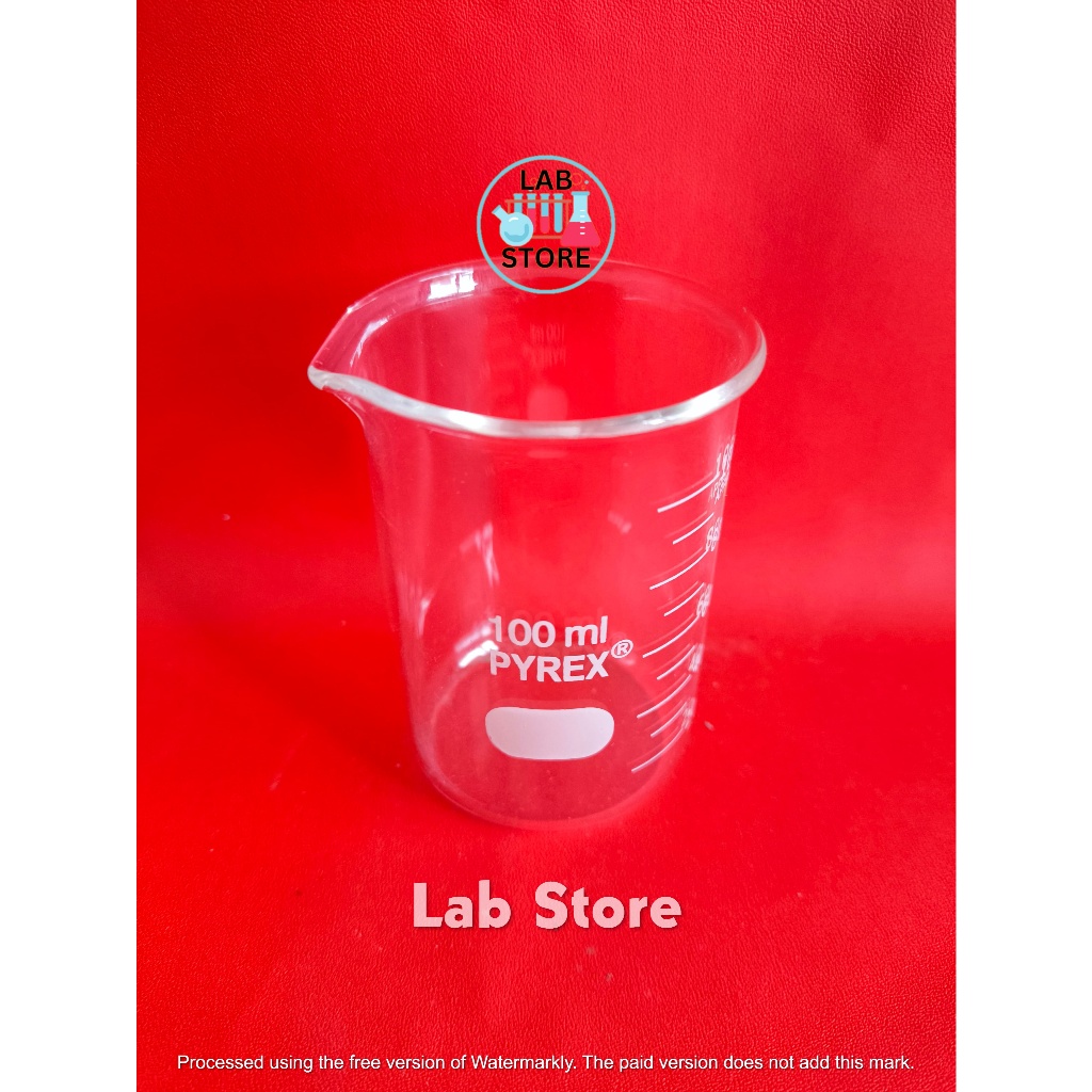 Jual Beaker / Beaker 100ml PYREX / Beaker Glass 100ml / Gelas Kimia ...