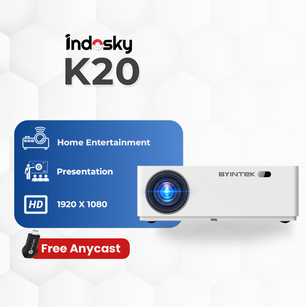 Jual Indosky Projector - Proyektor Byintek K20 700 Ansi Lumens 4k ...