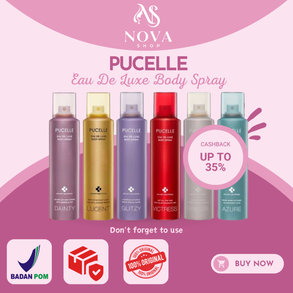 Jual PUCELLE EAU DE LUXE BODY SPRAY 150 ML | Shopee Indonesia