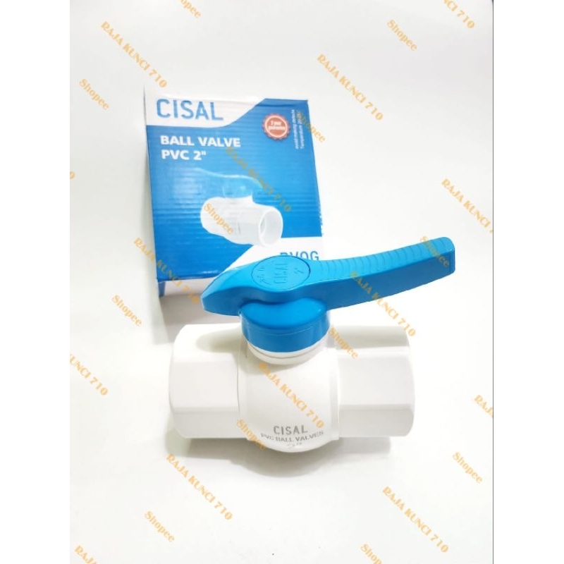 Jual Ball Valve PVC Abs 2" inch CISAL - Stop Kran PVC BVOG Putih 2 ...