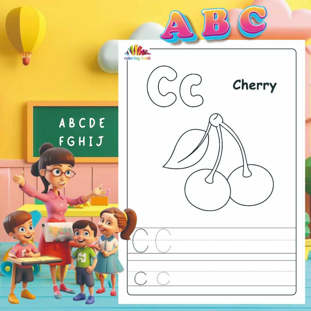 Jual KERTAS MEWARNAI / COLORING / KERTAS GAMBAR / FRUIT ABC / KERTAS ...