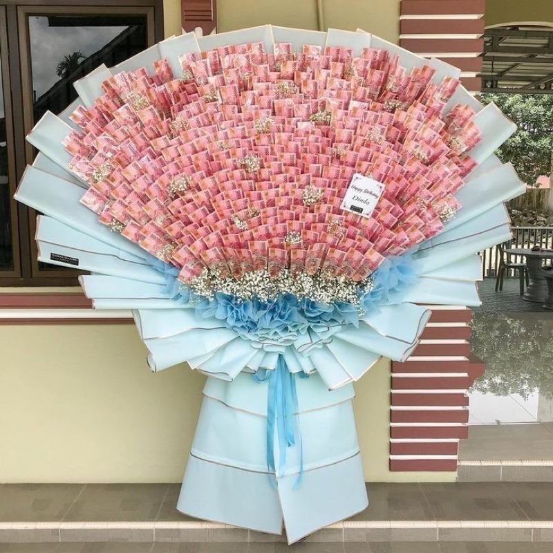 Jual bucket uang jasa buket bucket bouquet bunga segar fresh instant ...