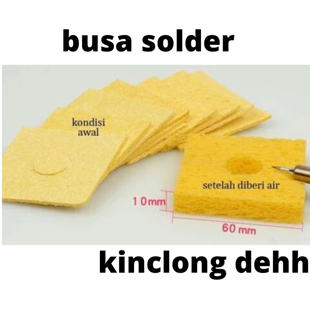 Jual Spons Busa Pembersih Mata Solder/Tip Cleaner Sponge Ukuran 5 x 3,5 ...