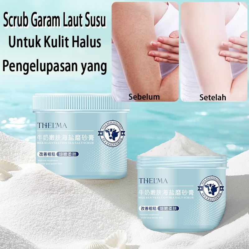 Jual Scrub Tubuh Garam Laut Susu 400g Eksfoliasi Meningkatkan Kasar ...