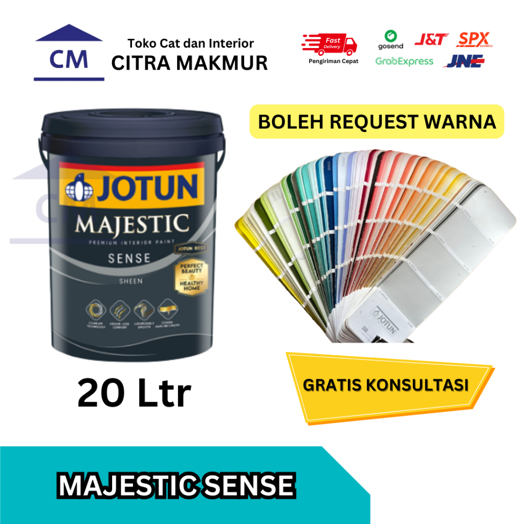 Jual JOTUN Majestic SENSE - 20 Ltr (Bisa Request Warna & Custom Warna Cat ) CAT TEMBOK INTERIOR ...