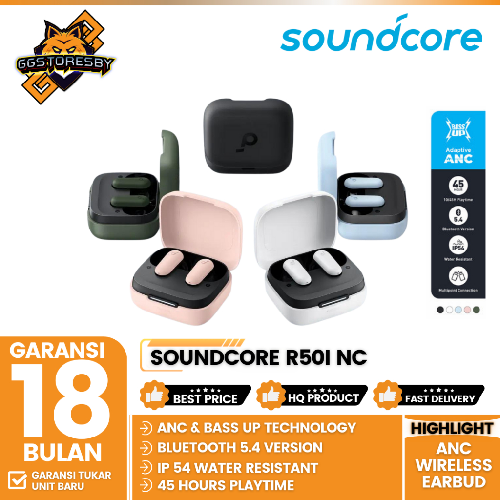 Jual Tws Anker Soundcore R50I Nc Earbuds Bluetooth 5.4 - A3959 | Shopee ...