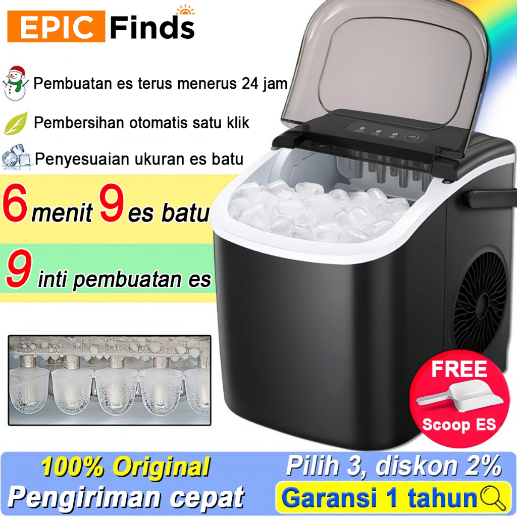 Jual Epic Finds Mesin Es Portable, Mesin pembuat es batu Sekali setiap ...