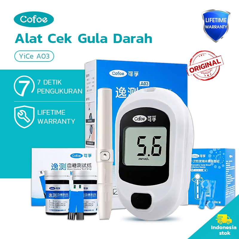 Jual Cofoe Alat Cek Gula Darah Diabetes Blood Glucose Meter Alat Cek ...