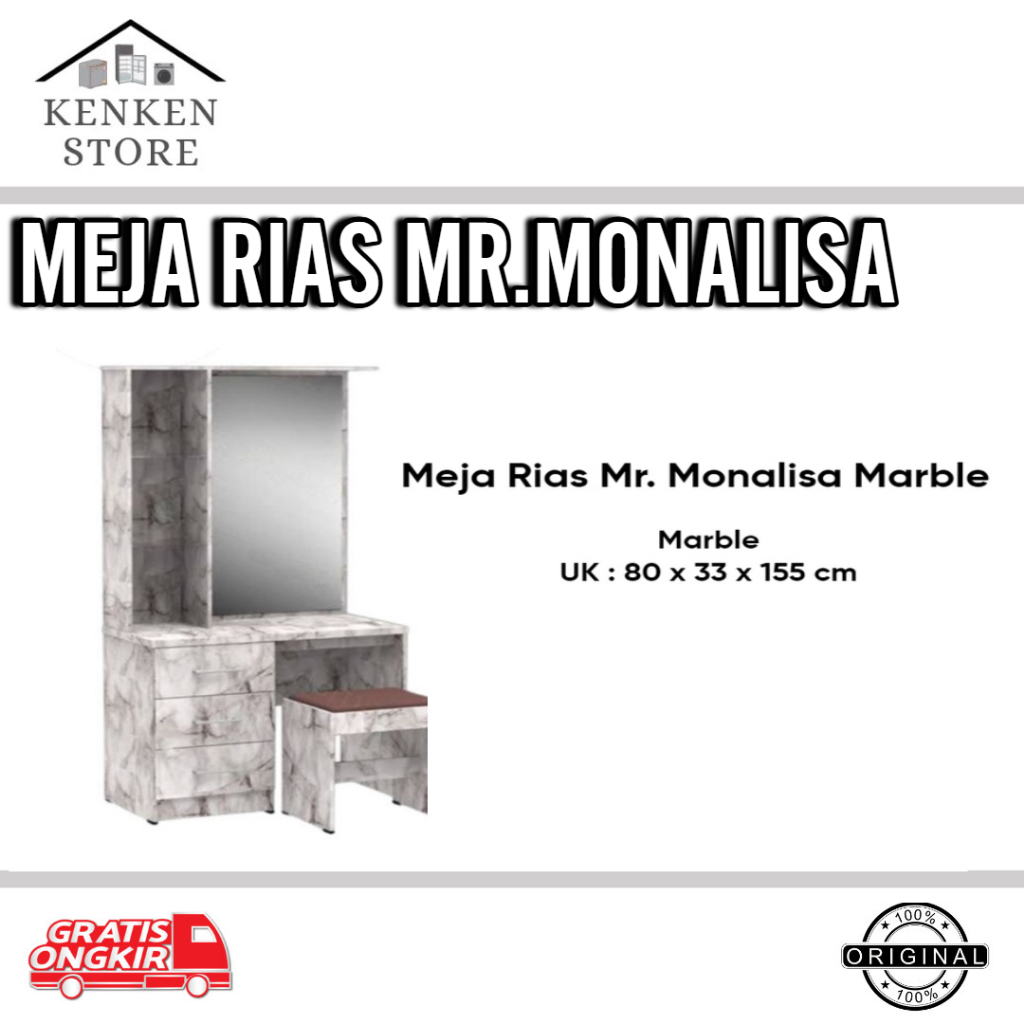 Jual Meja Rias Mr Monalisa Marble Meja Rias | Shopee Indonesia