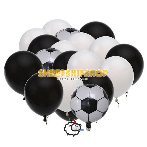 Jual Paket Balon Bola Hitam Putih 19pcs (Sepak Bola) Dekorasi Pesta ...