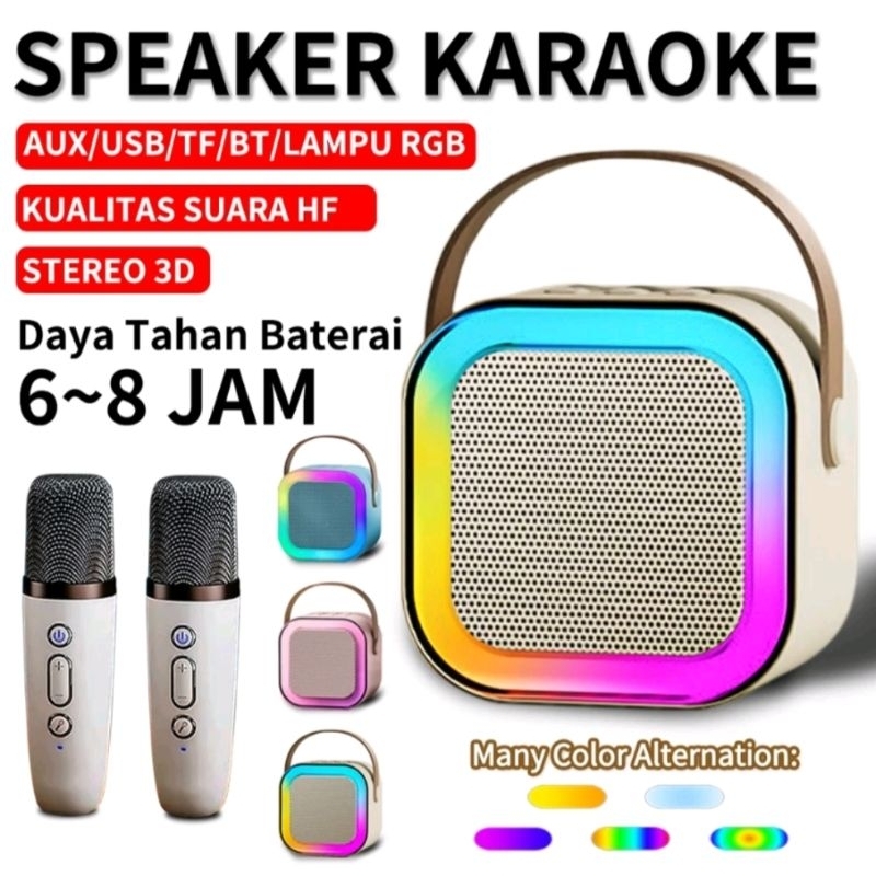 Jual Speaker karaoke bluetooth K12 portable karaoke mic | Shopee Indonesia