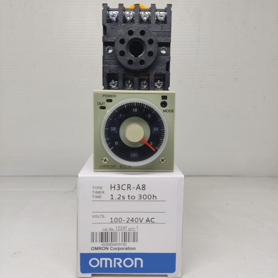 Jual Timer Omron H3CR - A8 / 220 AC 8 Pin + socket H3crA8 | Shopee ...
