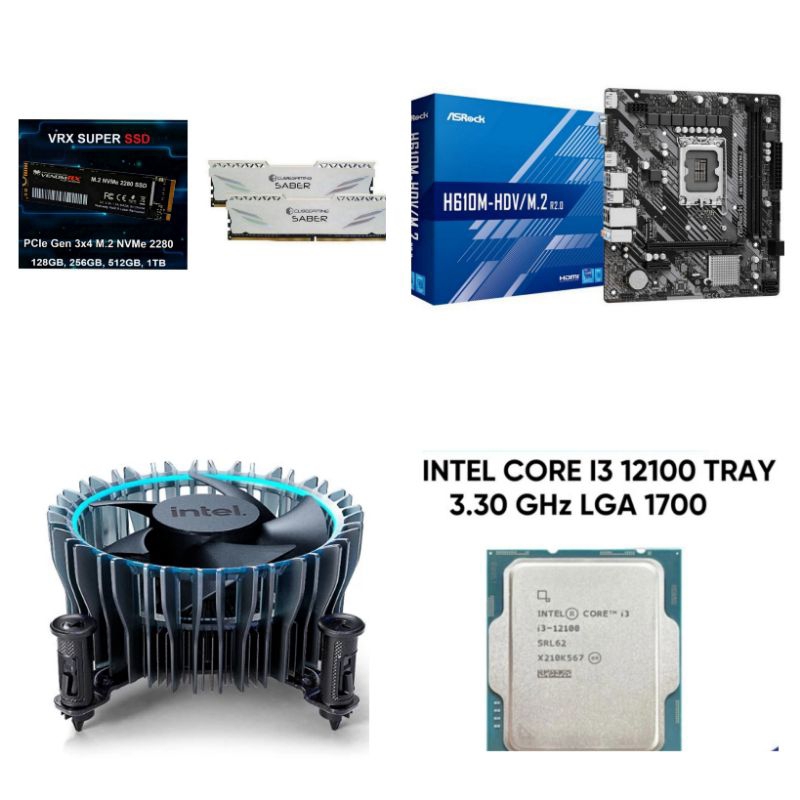 Jual Paket Processor Intel Core i3 12100 Gen 12 LGA 1700 DDR4 NVME ...