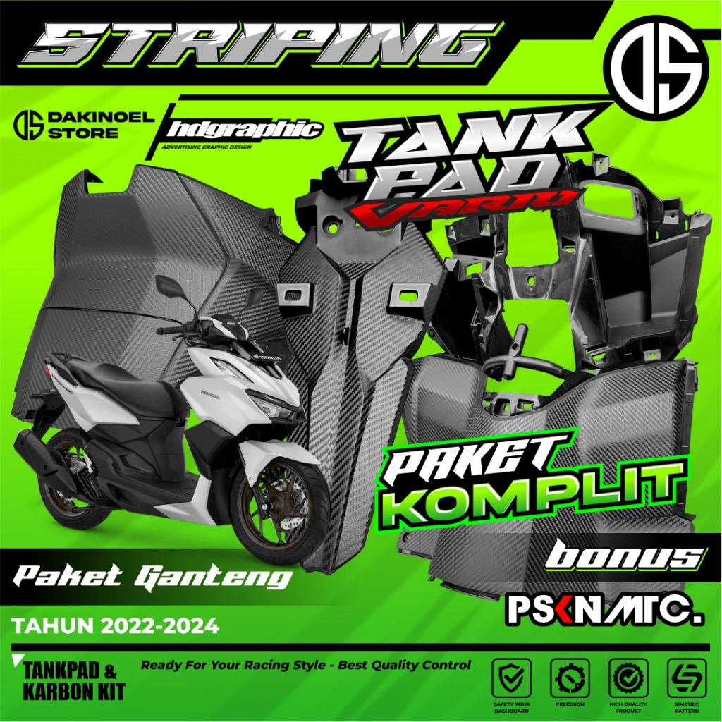 Jual PAKET KOMPLIT !!! STIKER TANKPAD DECKPAD DASBOARD VARIO 160 TAHUN ...