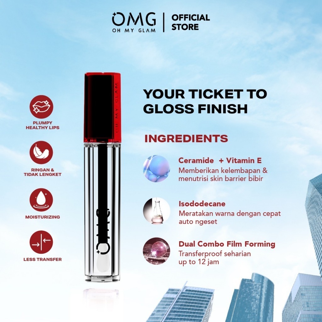 Jual OMG Gloss Lip Finish Lip Cream Vinyl Oh My Glam | Shopee Indonesia