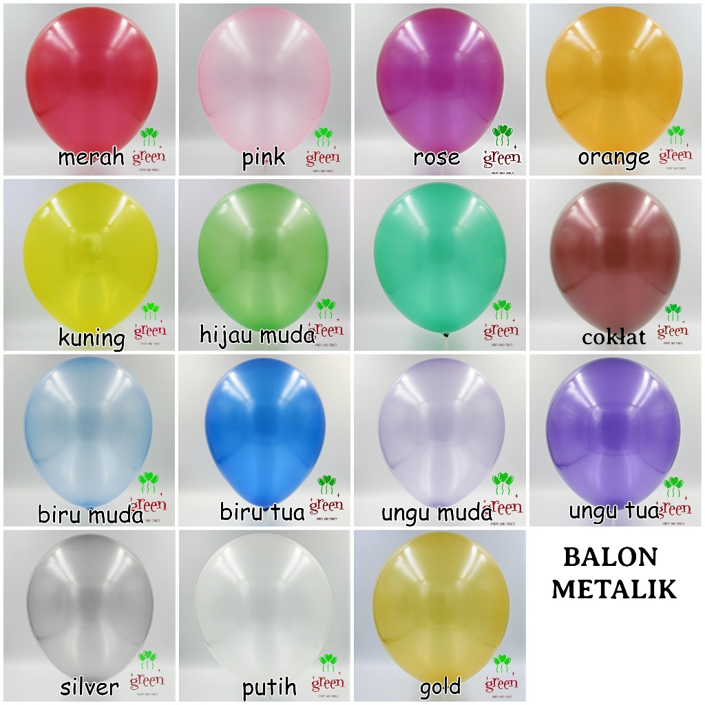 Jual [10 pcs] Balon polos 12 inch Balon latex Balon karet Balon ...