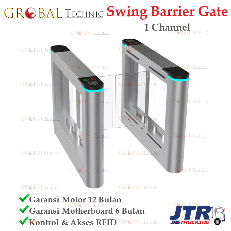 Jual Swing Barrier Gate Automatic 1 Channel Access Control / Pintu ...
