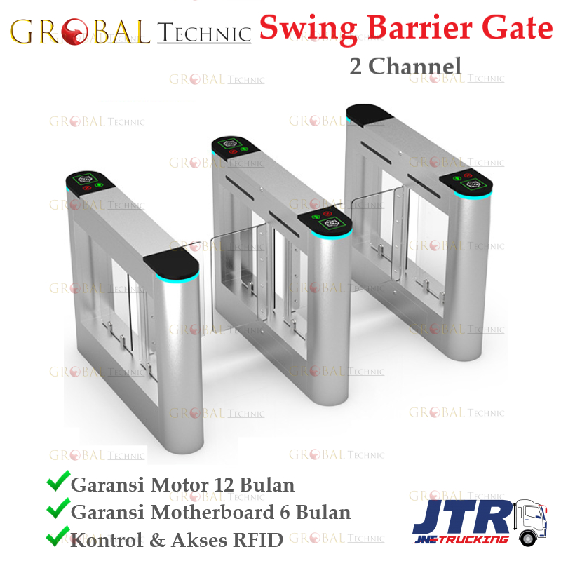 Jual Swing Barrier Gate Automatic 2 Channel Access Control / Pintu ...