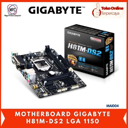 Jual Motherboard Gigabyte H81M-DS2 LGA 1150 Garansi Resmi | Shopee ...
