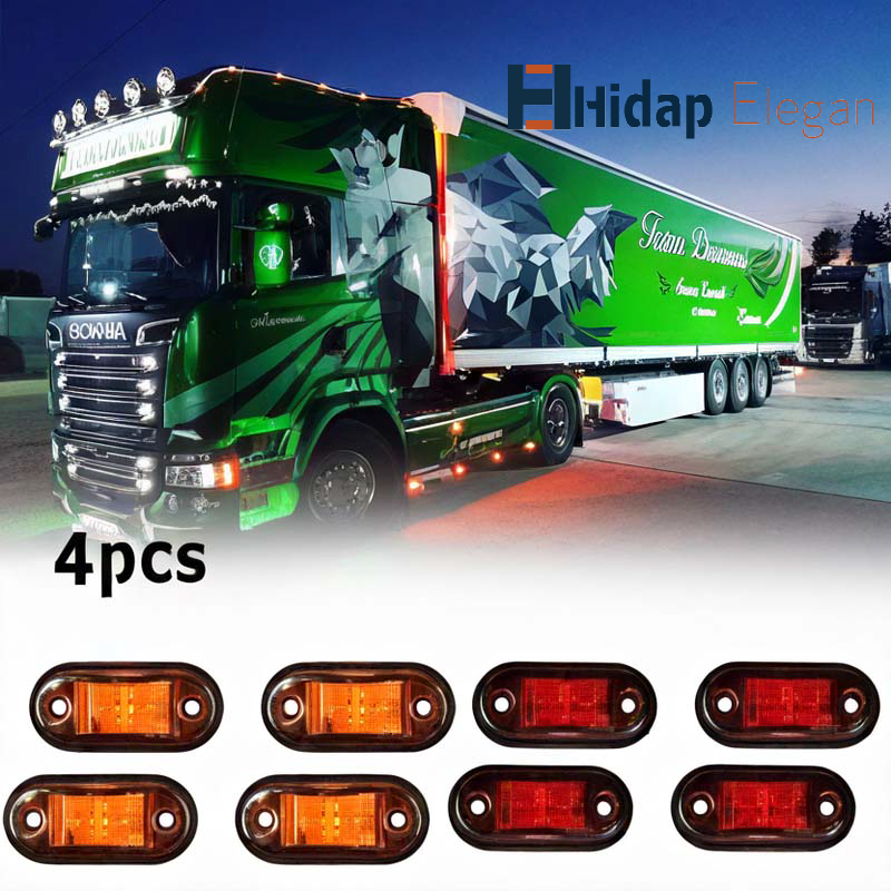 Jual 4pcs Lampu Led Penanda Samping Truk Trailer Warning Light Led/12v ...