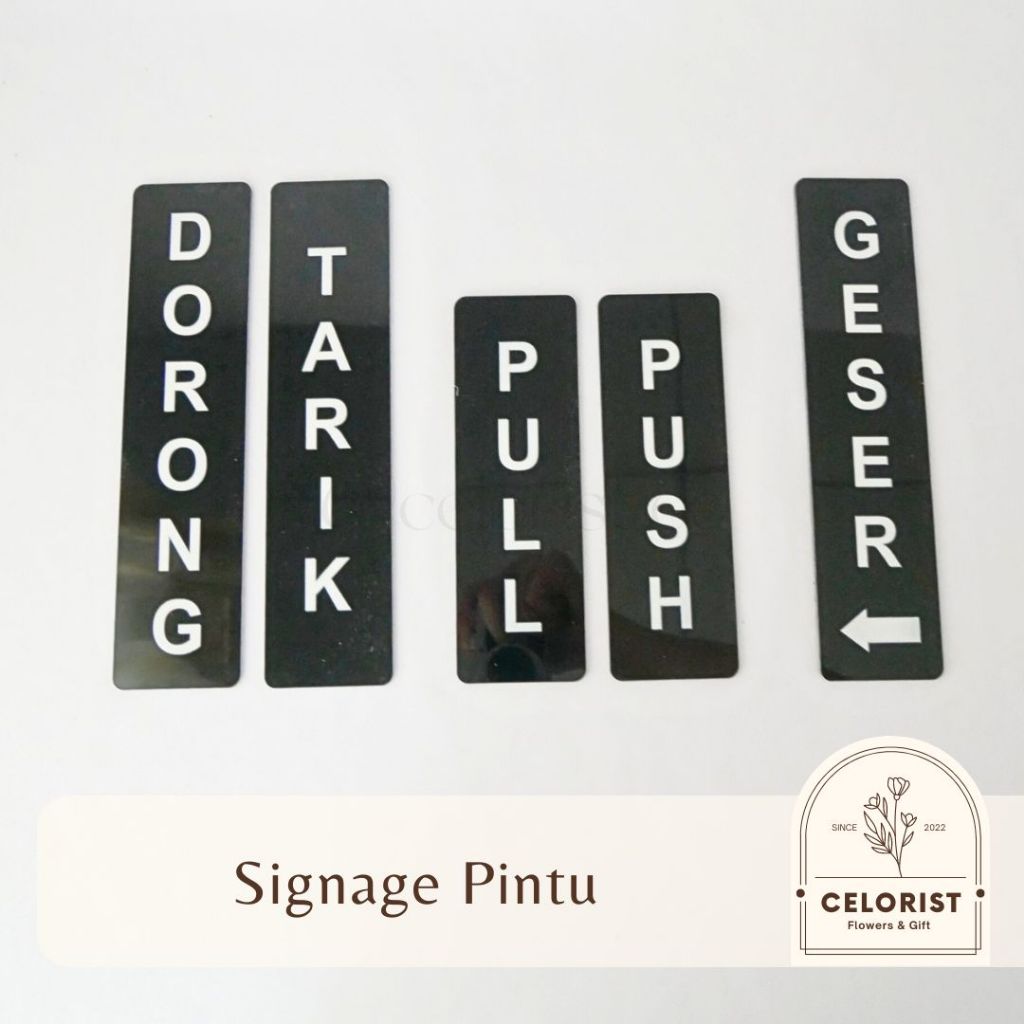 Jual Signage Petunjuk Pintu Dorong Tarik Geser Push Pull | Signage ...