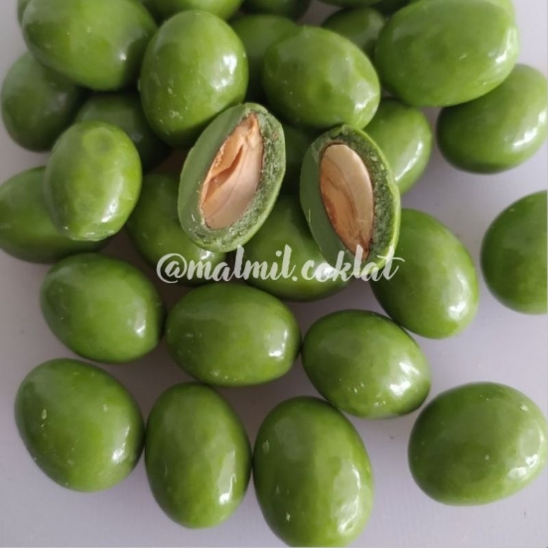 Jual [COD] PROMO Coklat Greentea Matcha Isi kacang Almond Kemasan 100gr ...
