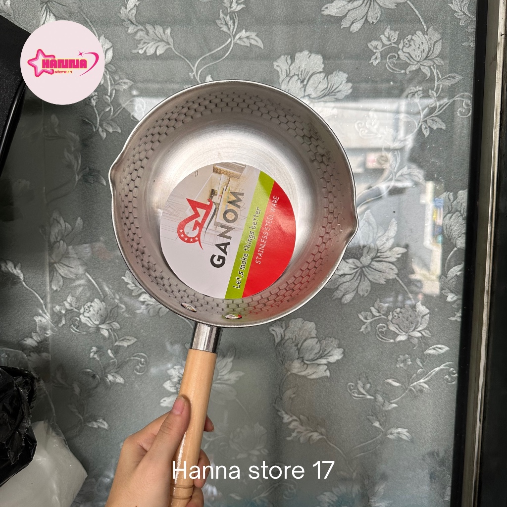 Jual anci mie stainless gagang kayu ganom tebal/panci rebus air/panci ...