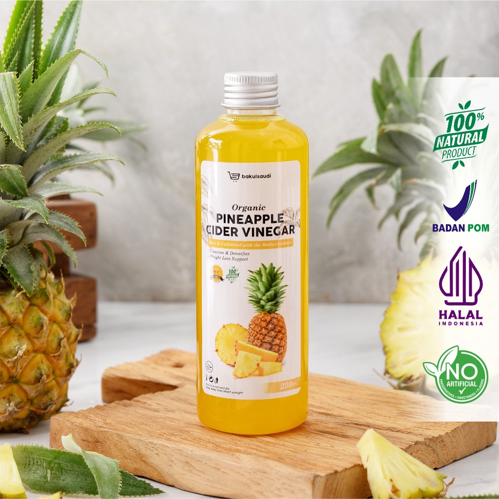 Jual CUKA NANAS ORGANIK ORIGINAL 100% WITH MOTHER 250ml / PINEAPPLE CIDER VINEGAR ORGANIC TANPA ...