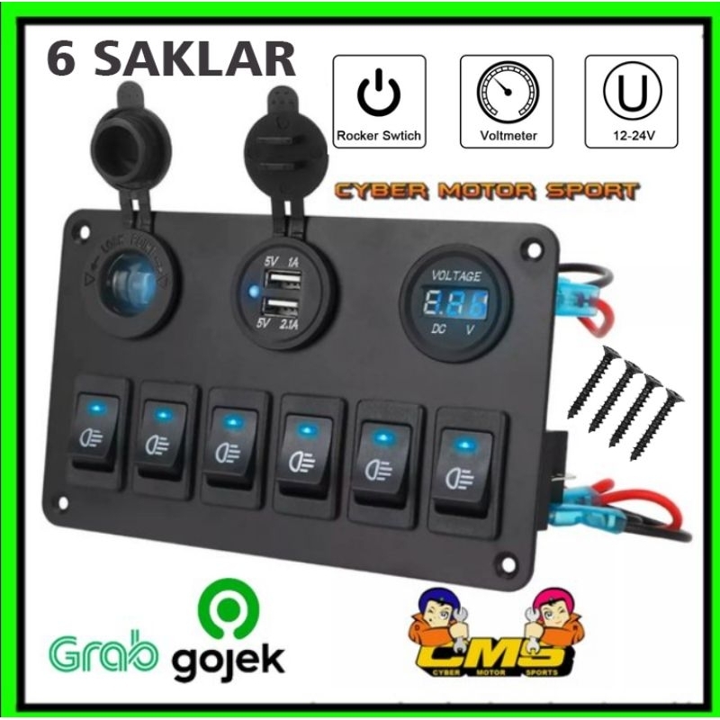Jual Saklar mobil universal.12v 24v paket Saklar lampu . saklar foglamp ...