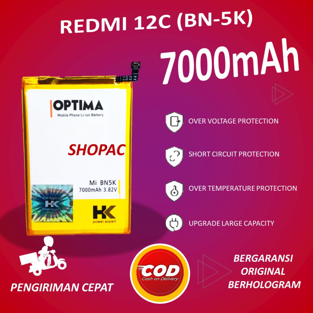 Jual BATERAI XIAOMI Redmi 12C BN5K BN 5K HK OPTIMA | Shopee Indonesia