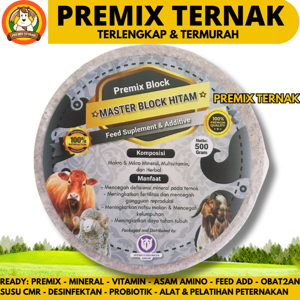 Jual MASTER BLOK HITAM 500 GRAM - Mineral Blok Kambing Domba Masternya ...
