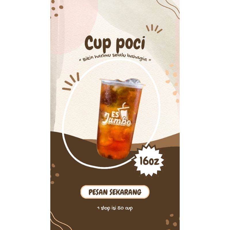 Jual gelas cup paper poci 16oz | Shopee Indonesia