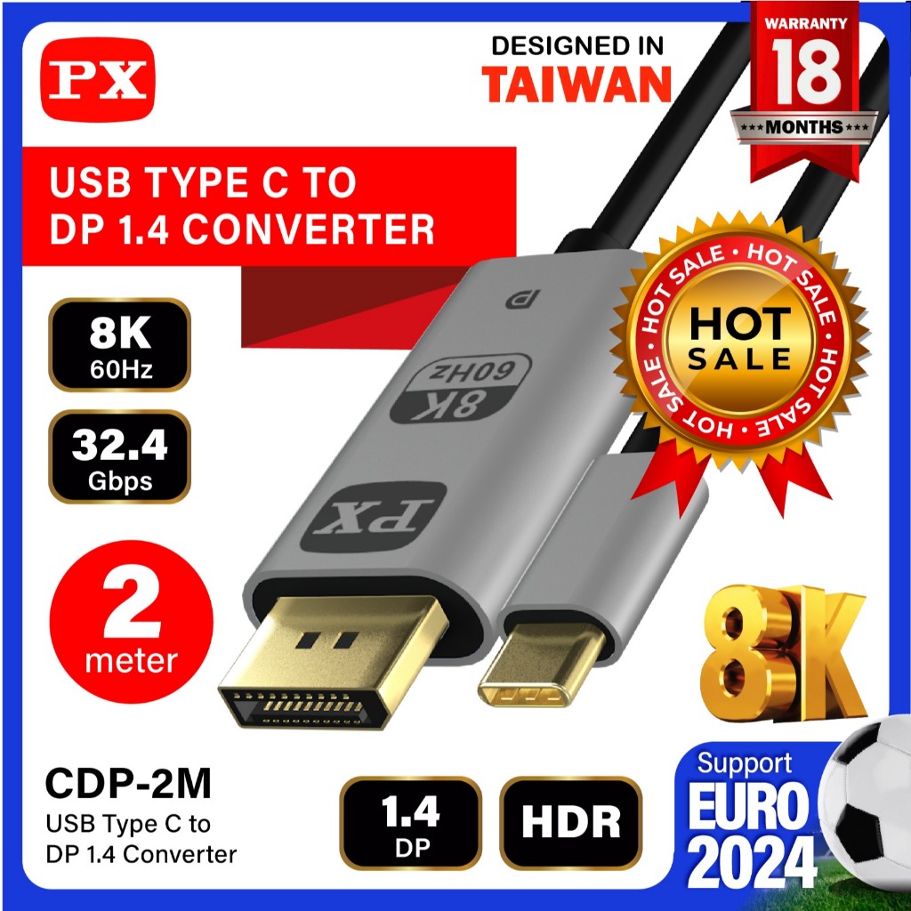 Jual Kabel USB Type C Converter to Display Port Laptop ke TV 8K PX CDP ...