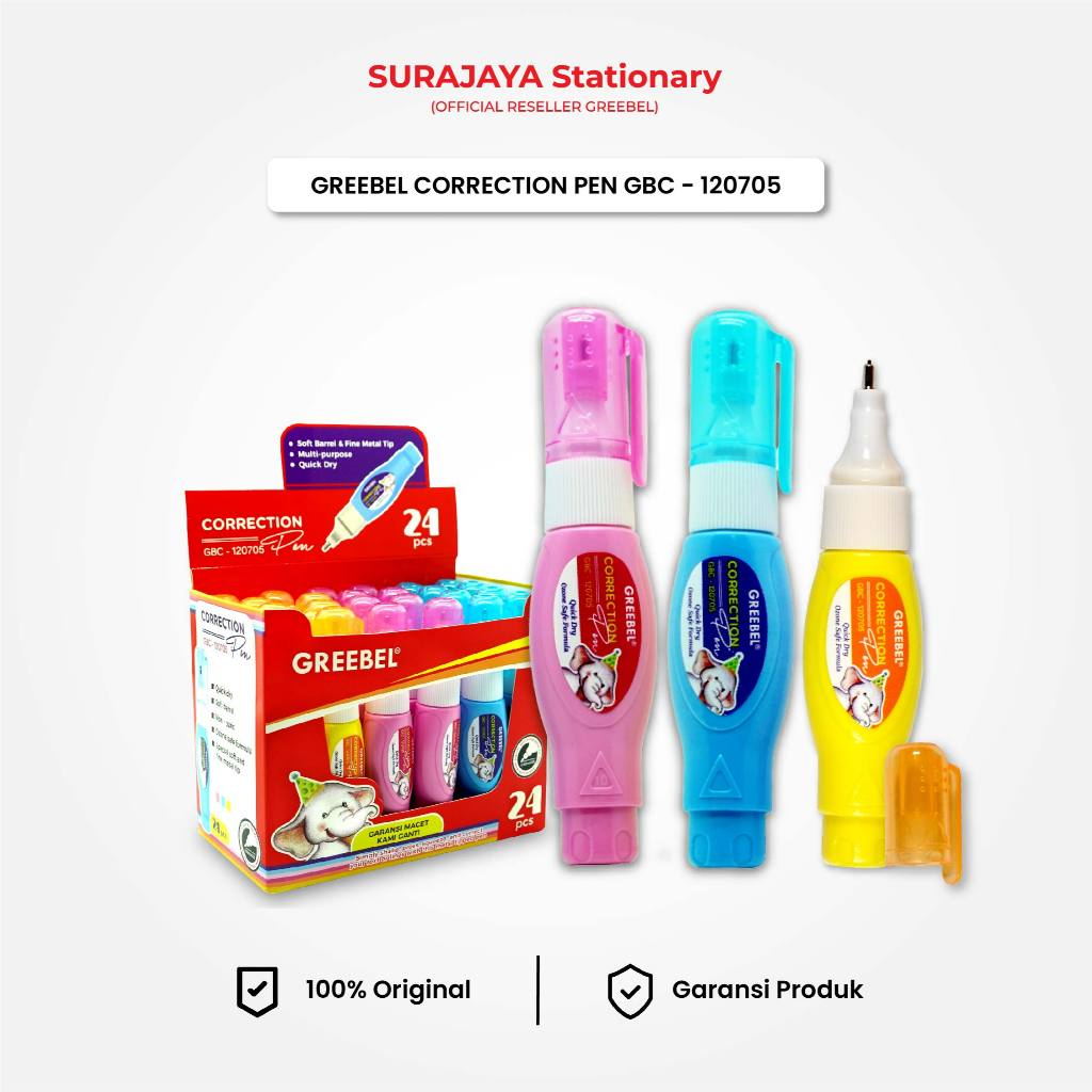 Jual Correction Pen Tip Ex Cair Penghapus Pulpen Tip-ex Greebel GBC ...