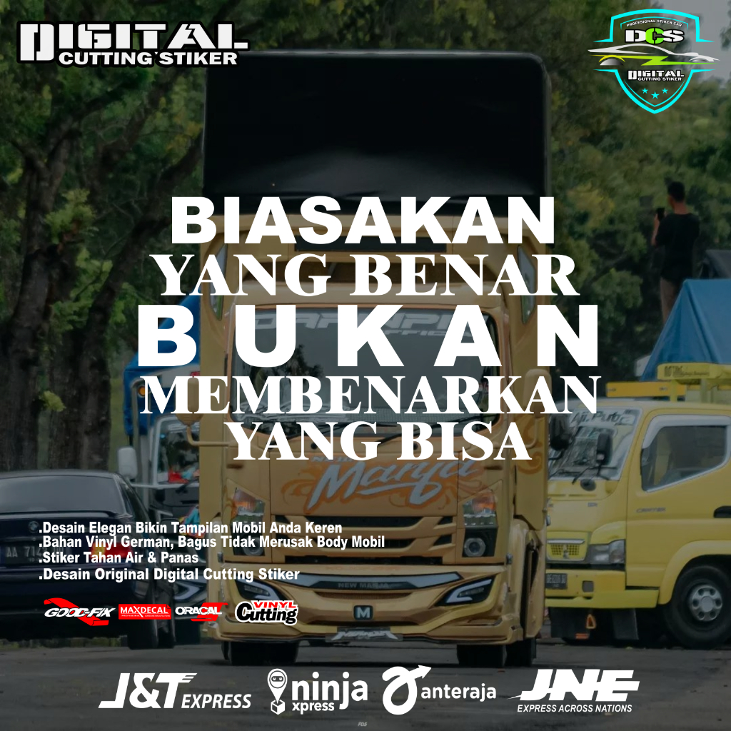 Jual Stiker kata kata biasakan yang benar tidak membenarkan yang bisa ...