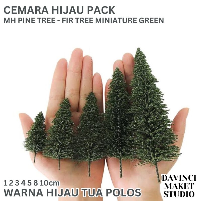 Jual (MH) Miniatur Pohon Cemara Kepyur Hijau Maket Diorama - Fir Tree ...