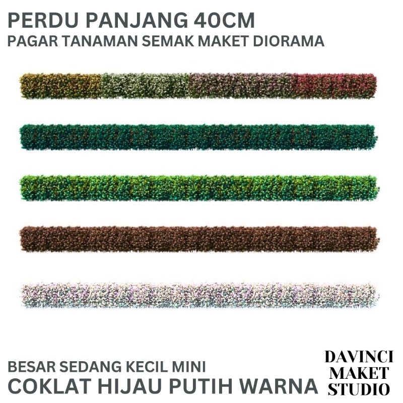 Jual (40) Perdu Panjang Tanaman Pagar Semak Hias Bahan Maket Miniatur ...