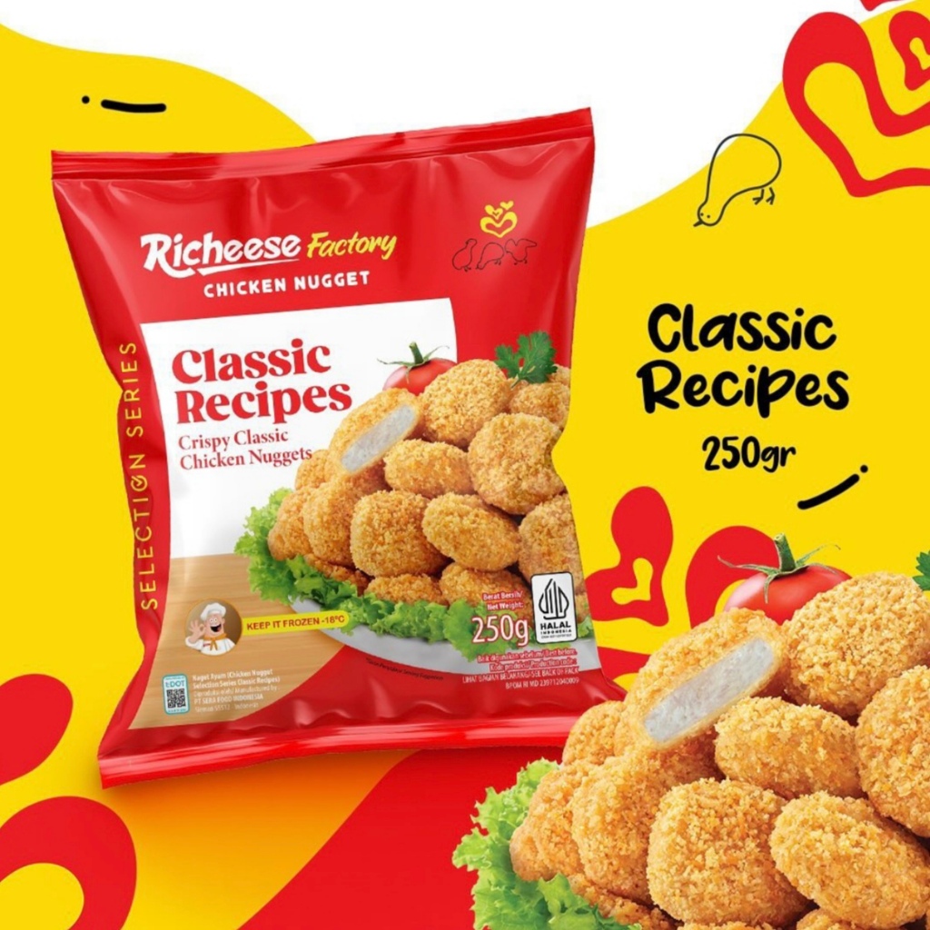Jual Chicken Nugget Richeese Factory Nugget Crispy Classic Recipes 250 ...