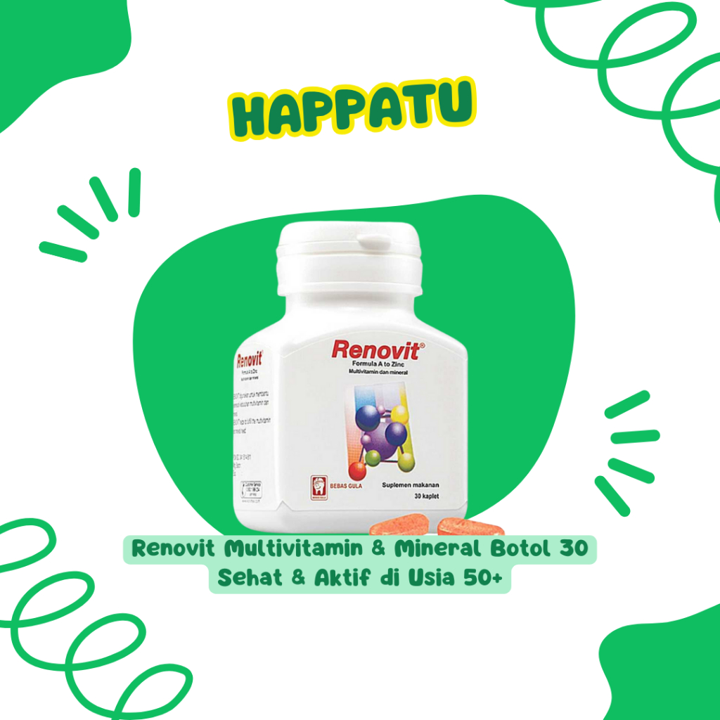 Jual Renovit multivitamin & mineral isi 30 kaplet, untuk menjaga ...