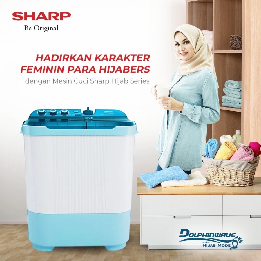 Jual MESIN CUCI SHARP EST 1270 SJ 12 KG 2 TABUNG EST1270 12KG ...