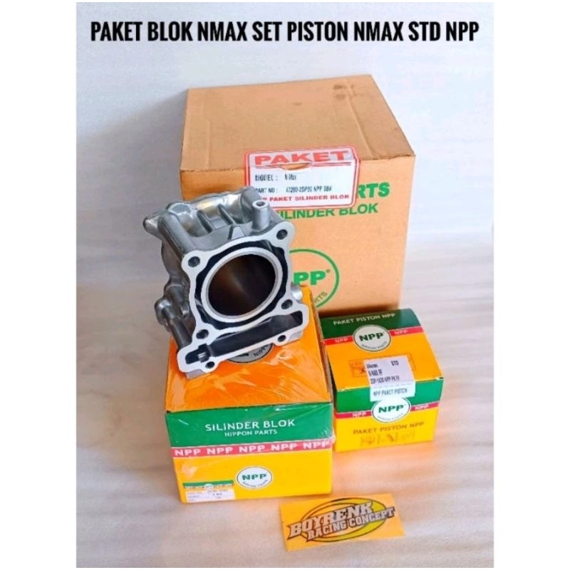 Jual CYLINDER BLOK SEHER NMAX 2DP STD SET PISTON STD NPP BOYRENK RACING ...