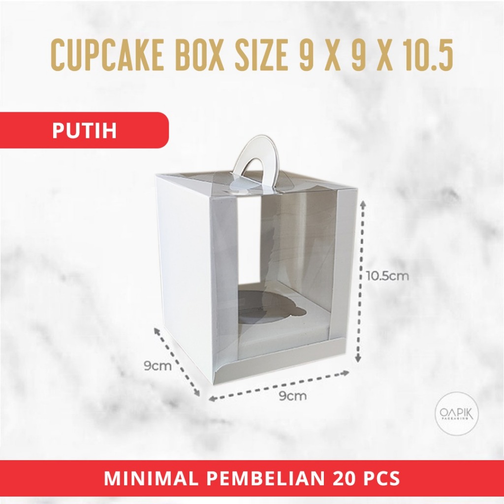 Jual Cupcake Box Mika 9x9x10.5, Kemasan Makanan, Packaging Makanan, Dus ...